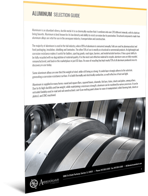 Material Selection Guide Aluminum American Industrial Company